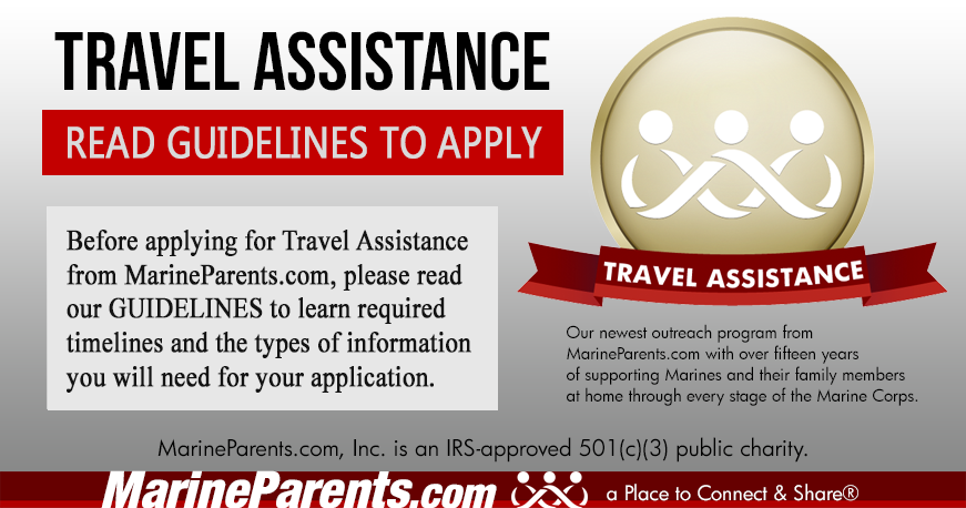 Guidelines to apply for Travel Assistance from MarineParents.com