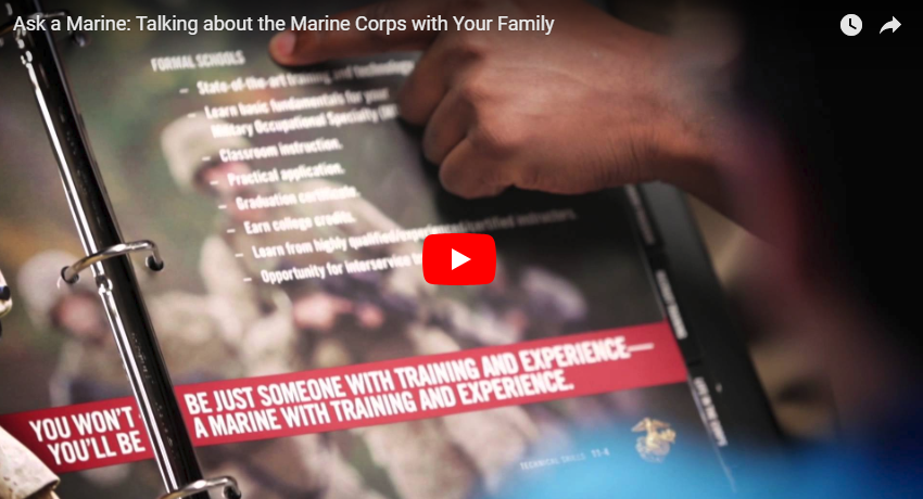 Ask a Marine Video: Talking about the Marine Corps with Your Family