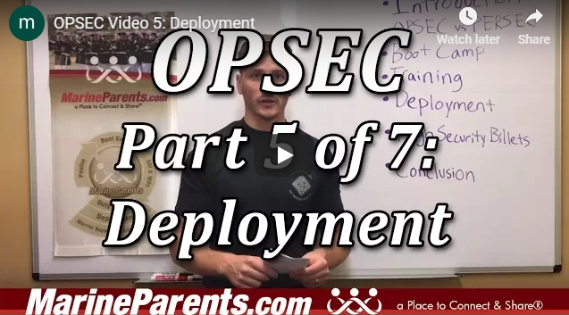Video Marine Parents: OPSEC During Deployment